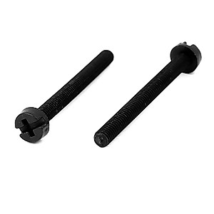 uxcell M3x30mm Phillips Round Head Nylon Machine Screw Bolt Fastener Black 100pcs