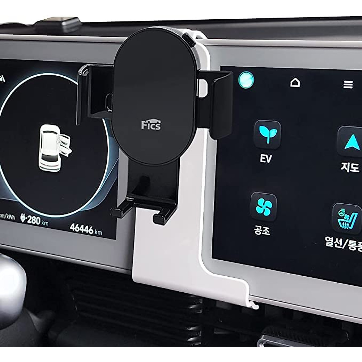 FICS IONIQ 5 Mobile Phone Holder — Designed to Fit Perfectly Only in The Hyundai IONIQ 5 — Supports iPhone SE, 12, 13, 14, 14 Max/Galaxy/Razr