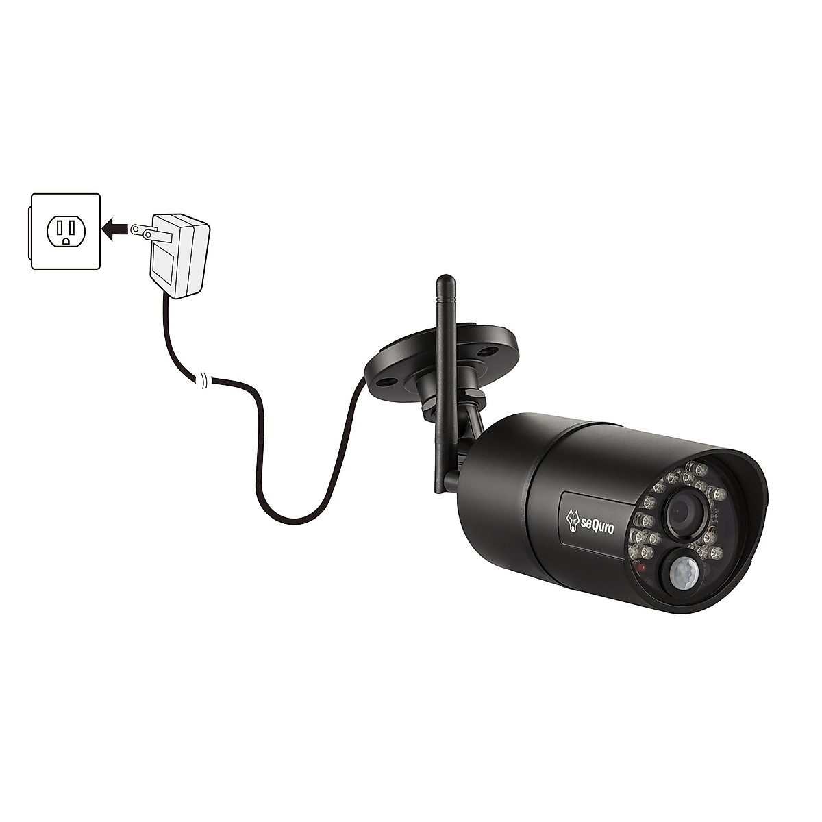 Sequro GuardPro Digital Surveillance Security Add-on Camera, HD Night Vision,Weatherproof, Motion Detecton Compatible with GuardPro 720P Surveillance DVR Kit,Black, Home, Small Business Office