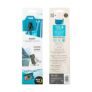 Nite Ize Runoff Waterproof Travel Pouch with TRU Zip - Dry Pouch for Phone & Travel Necessities - Touchscreen Friendly Waterproof Pouch with Reliable Zipper - Small, Blue