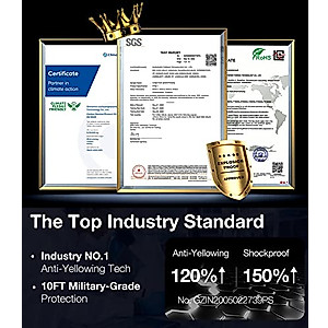 TORRAS Diamond Clear for iPhone 14 Pro Max Case [Anti-Yellowing][Exceed 3X Mil-Grade Drop Protection] Shockproof Slim Yet Protective Hard Back Soft Bumper with Airbag for iPhone 14 Pro Max Phone Case