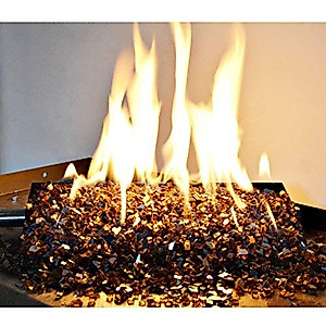 Stanbroil 22inch Powder Coated Steel Fireplace Ember Pan with Linear Burner