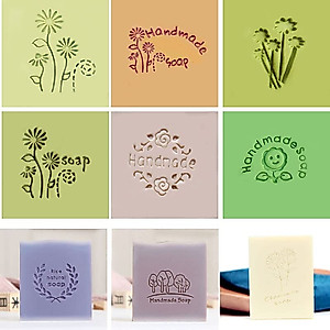 Personalised Custom Mini Soap Sealing Stamp Seals Molds For Handmade Soap Making Supplies Kits Flower House Pattern Series