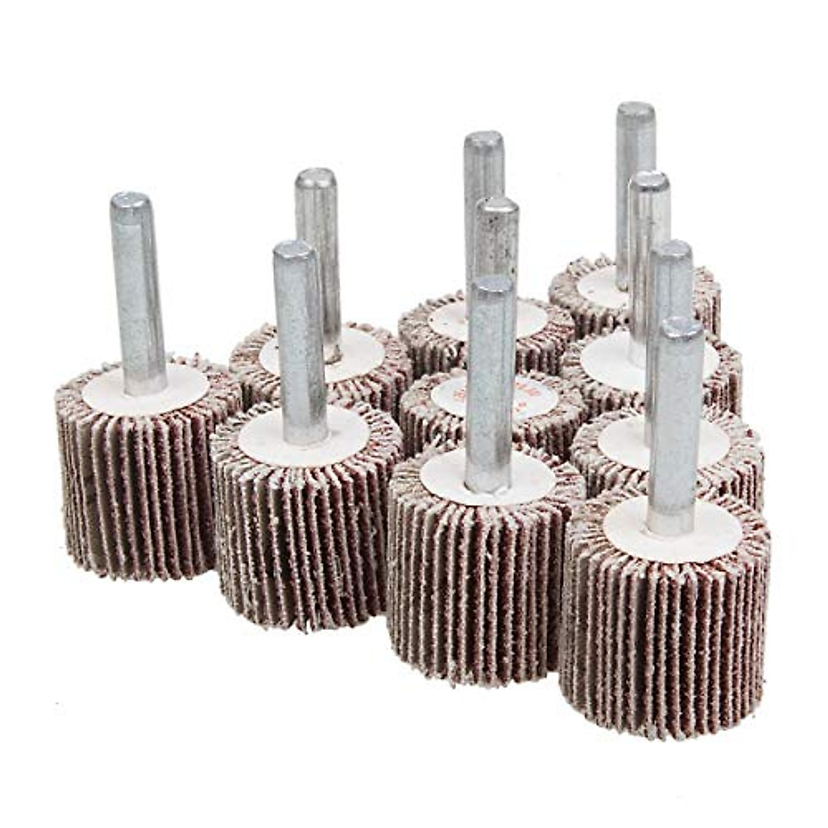 20Pack Abrasive Flap Wheel Sander，1" x 1" x 1/4" Shank Mounted Flap Wheels, 80 Grit Aluminum Oxide Sanding Flap Wheel for Rust Removal Deburring Polishing Satin-Finishing- Abrasive Grinding Tool