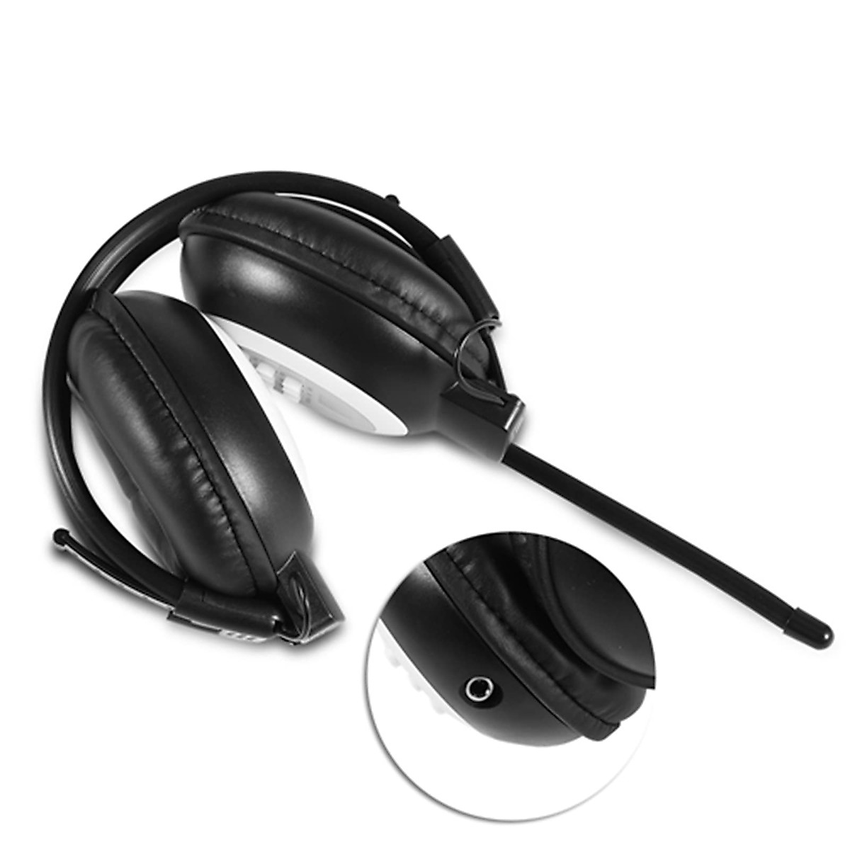 FM HiFi Headset FM Radio with LCD, Over Ear Foldable Wired Headphone Supports Noise Cancelling