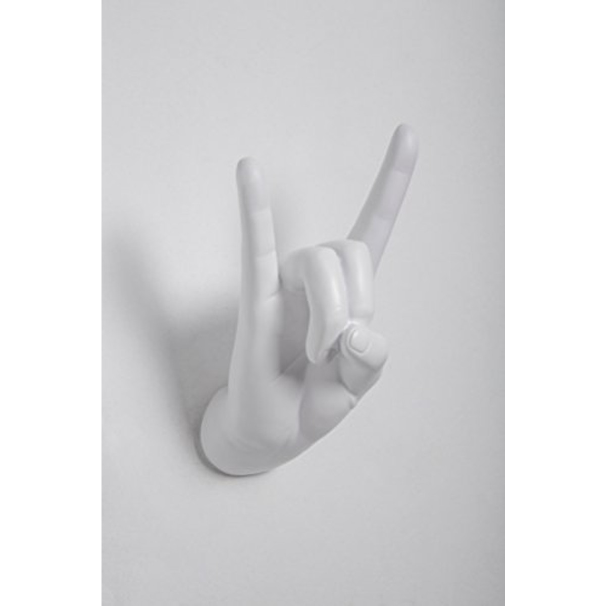Interior Illusions Rock on Hand Wall Hook - White