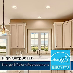 Feit Electric 5-6 inch Adjustable Scoop Recessed LED Downlight, 3000K Bright White, Dimmable, 75W Equivalent, 45 Year Life, 850 Lumen, High CRI, LEDR56SCP/930CA/SP