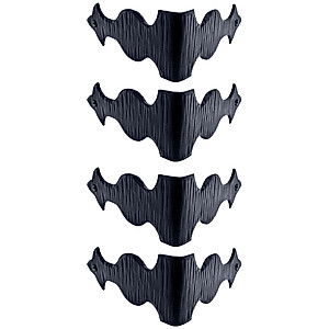 4 Pack 5 inch Metal Corner Protector - Black - Furniture Corner Hardware Corner Bracket Metal Embellishments for Wood Decorative Metal Trim The Sonora Series by Borderland Rustic Hardware