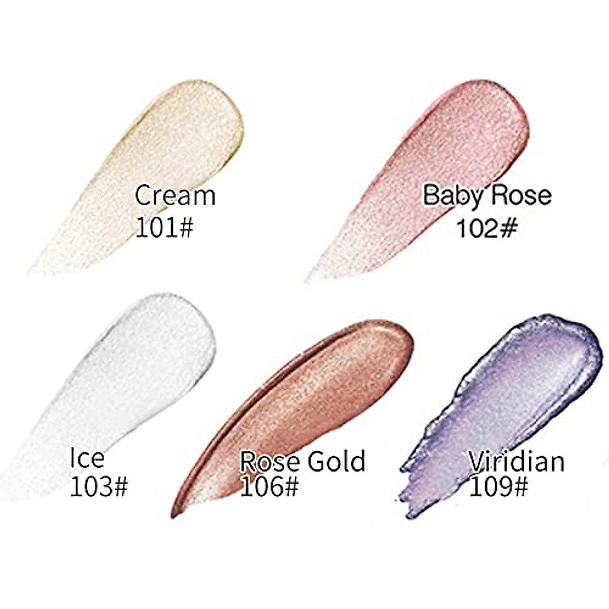 Erinde Liquid Glitter Eyeshadow - Shimmer Sparkle Eye Shadow, Long Lasting, Waterproof, Shining Eyeshadow, Metallic Glow Shiny Eye Shadow Pen, Create Sparkling Eye Makeup (106#Rose Gold)