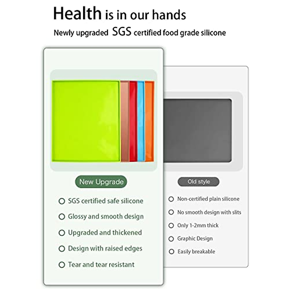 5pcs silicone dehydration mats with edge(5 colorful colors)-12.3” x 10.2 ” Silicone Sheets, nonstick silicone tray liner, Withstands -40°C to 240°C, reusable, suitable for fruit meat vegetable herbs