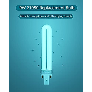 2 Pack 9W 21050 Replacement Bulbs & 12 Pack Refills Glue Cards Compatible with DynaTrap DT3009 DT3019 DT3039 Indoor Insect Mosquito Trap