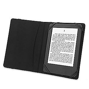 Book Style Pu Leather Case Cover for 6" ebook Reader Case Cover for Sony/kobo/Pocketbook/Nook/tolino 6inch ebook Reader (Black)