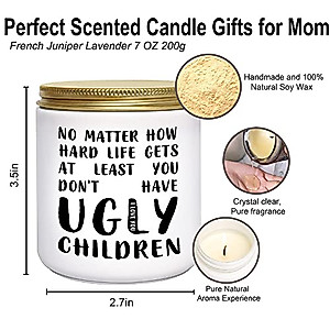 Mothers Day Gifts for Moms from Daughter Son 7oz Lavender Scented Candles Happy Birthday Gifts for Mom Funny Soy Eco-Friendly Long Lasting Handmade Natural Soy Max Candle Christmas Presents for Mom