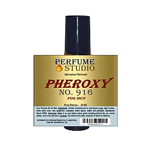 PheroxY 916 - A Powerful Infused Perfume Blend for Men to Discreetly Attract Women; 10 ml Glass Rollerball