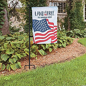 Upgraded Garden Flag Stand Banner Flagpole with 3 Prong Base, Black Wrought Iron Yard Garden Flag Pole - Holds Flags up to 12.5" in Width for Outdoor Garden Lawn