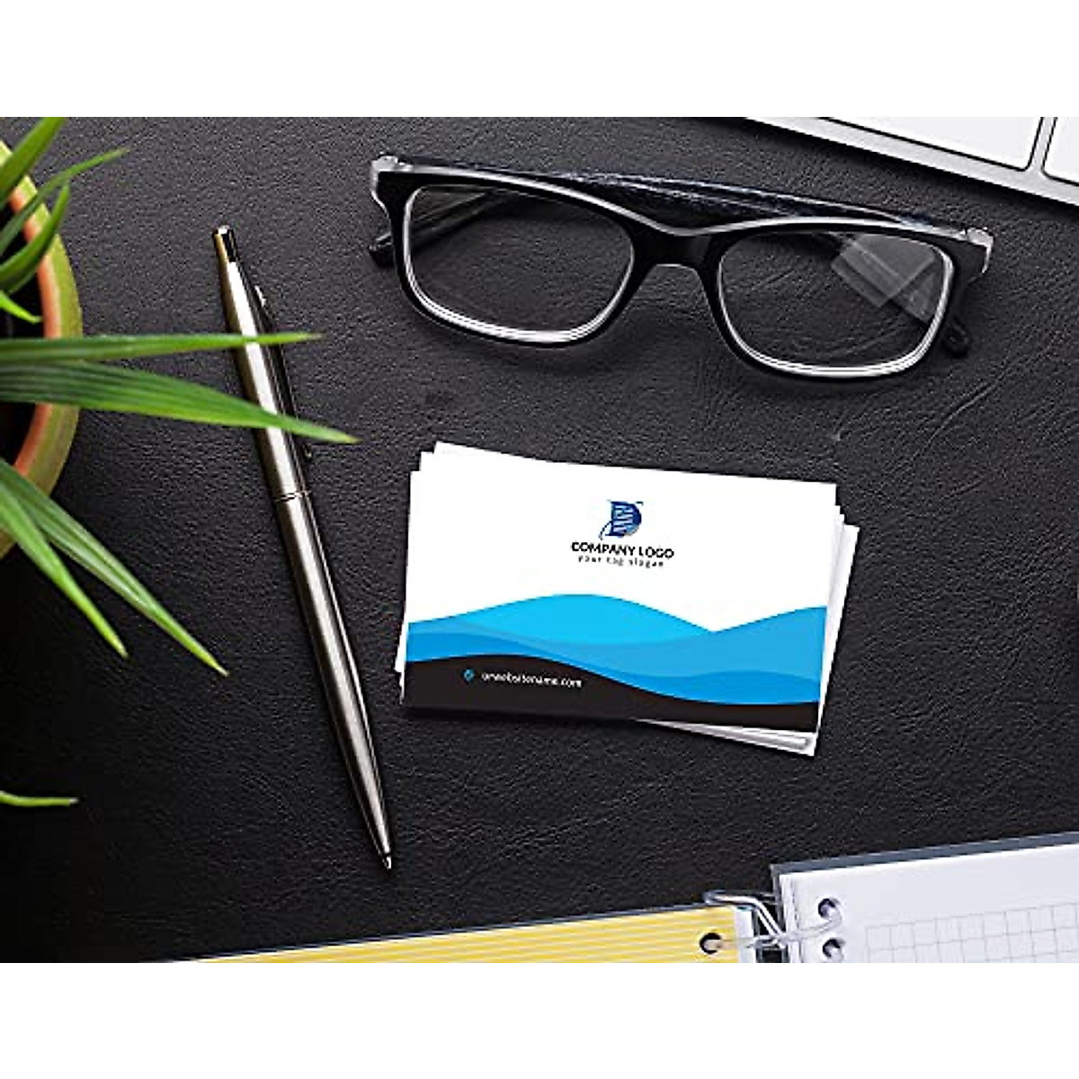 Heavyweight White Blank Business Card Paper - 100 Sheets / 1000 Business Cards - 80lb Cover / 218 gsm - Inkjet & Laser Printer Compatible - Standard 3.5 x 2 Inches