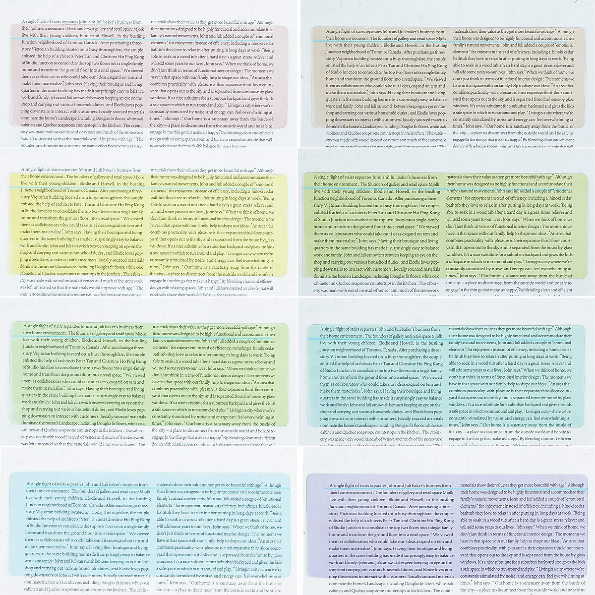 Reading Guide Highlight Strips (32 Pack) Colored Overlays Bookmarks Reading Tracking Rulers for Children, Teachers, and Dyslexics