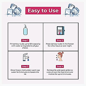 Souline Essentials Ice Facial Cube, ice roller for face eyes and neck, skin care tool used to firm and sculpt the face, eliminate under eye puffiness, great addition to any beauty routine (Purple)