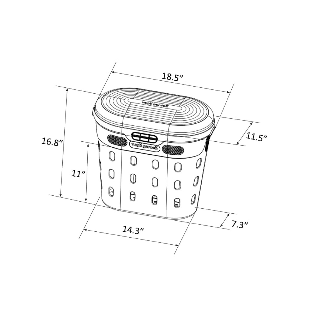 Vego Garden In-Ground Worm Composter Outdoor Farm Compost Bin 8 Gallons BPA-Free Composting System for Raised Garden Beds Lime, Twin Pack