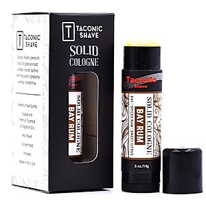 Taconic Shave All-Natural Bay Rum Scent Men's Solid Cologne – Portable and Easy to Apply - Artisan Made in the USA