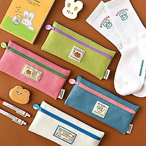 Monolike Unmatched friends Pen Case, Ivory - Pencil Pouch, Portable Pencil Bag, Pencil Case, Office Pouch case
