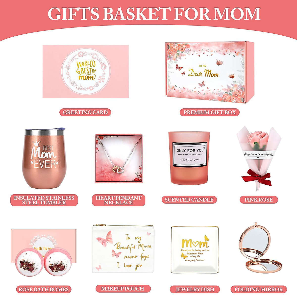 Birthday Gifts For Mom From Daughter Unique Mom Gifts Birthday Presents For Mom Christmas Gifts for Mom From Son Best Mom Ever Gifts For Mother Day Happy Birthday Mom