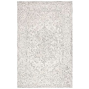 MARTHA STEWART Collection by SAFAVIEH 8' x 10' Ivory/Charcoal MSR3532H Handmade Contemporary Wool Area Rug