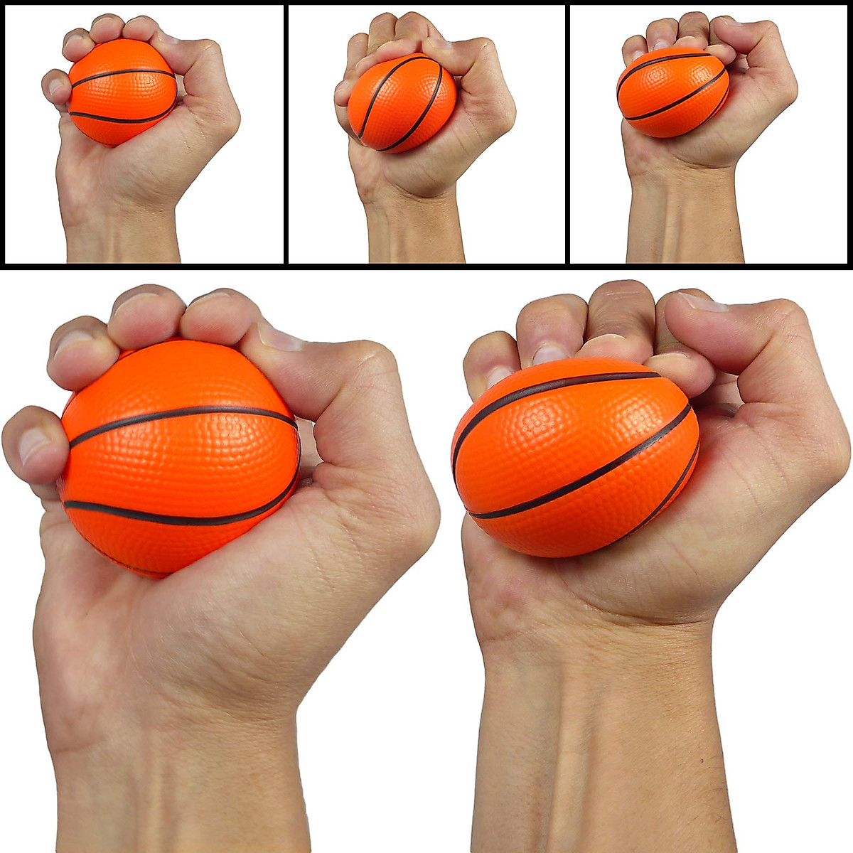 Mini Basketball Stress Balls 12 Pcs Pack | 2.5” Inch Mini Basketballs for Kids | Small Basketball Party Decoration | Party Favors, Small Soft Foam Basketballs | Basketball Party Goodie Toy By Anapoliz