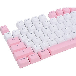 Mechanical Keycaps, Geyes Doubleshot PBT Backlit Keycaps with Cherry MX Switches and Clones OEM Profile 104 Keys PBT Keycaps for 104/87/61 Mechanical Keyboard PC Gaming Keyboard,White Blue Keycaps