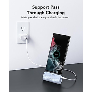 VRURC USB C Portable Charger, 5000mAh Mini Power Bank Fast Charging,PD 20W Charging Bank Compatible with iPhone 15,15 Pro,15Pro Max, Samsung Galaxy,Note 20/10/9/8,Google Pixel,Android etc (Blue)