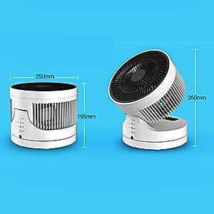 DFLY Foldable Desktop Electric Fan with Remote Control, Oscillating Quiet Air Circulation Fan, 3 Speed and 7H Timing, Portable Floor Fan for Bedroom Living Rooms Kitchen Office