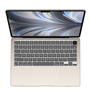 IBENZER Compatible with M2 2023 2022 MacBook Air 13 inch case, Model A2681, Hard Shell Case & Keyboard Cover & Screen Film& Type-C Adapter for New M2 Mac Air 13.6 in, Crystal Clear, AT13-KK-CYCL+2TC