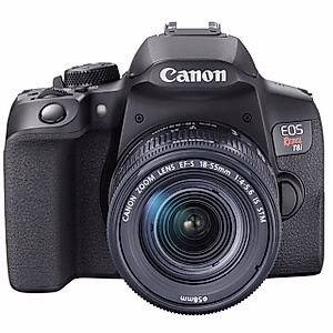 Canon EOS Rebel T8i DSLR Camera w/EF-S 18-55mm F/4-5.6 is STM Lens + EF 75-300mm f/4-5.6 III Lens + 420-800mm f/8.3 HD Lens + 2X 64GB Memory + Case + Filters + Tripod + More (35pc Bundle)