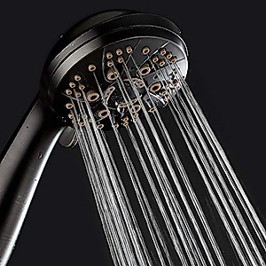 AquaDance Oil Rubbed Bronze High Pressure 6-Setting Hand Held Shower Head with Extra-Long 6 Foot Hose & Bracket – Anti-Clog Nozzles-USA Standard Certified-Top U.S. Brand