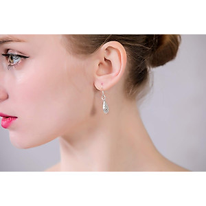 Wellme Sterling Silver Earrings, Filigree Hollowed Dangle Drop Earrings