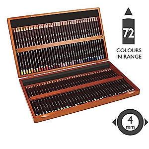 Derwent Colored Pencils, ColourSoft Pencils, Drawing, Art, Wooden Box, 72 Count (0701031)