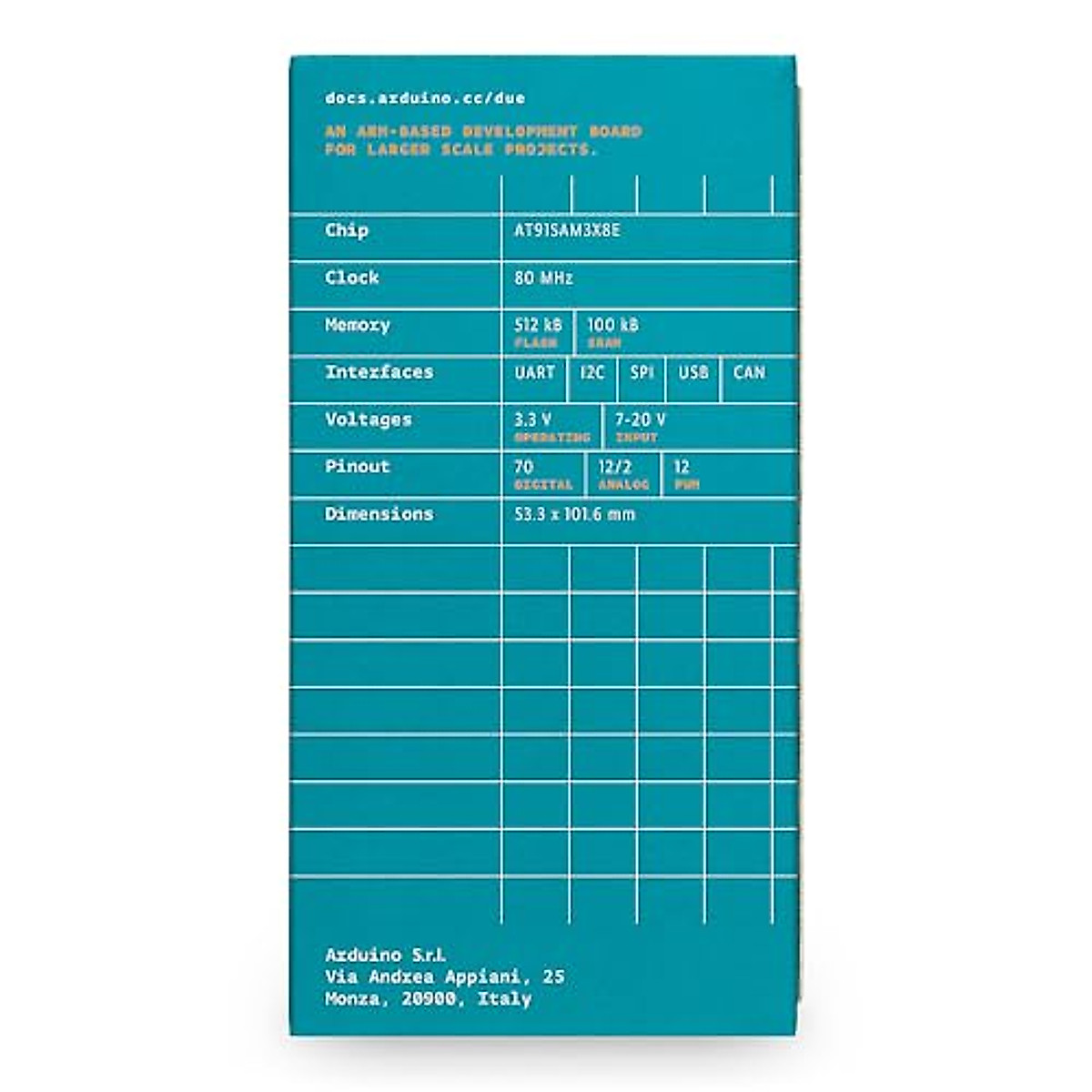 Arduino Due with Headers [A000062]