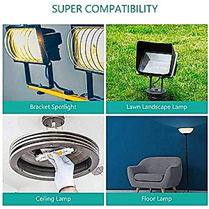 Qixivcom 2 Packs 78mm 10W R7S LED Bulbs LED COB Light 100W Halogen Equivalent J Type T3 120V R7S Dimmable Daylight White 6500K Double Ended R7S LED J78 Flood Light Landscape Lights Lamp Work Lighting