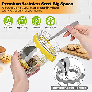 Oyrlize Overnight Oats Containers with Lids and Spoon,Companies,Work and Travel