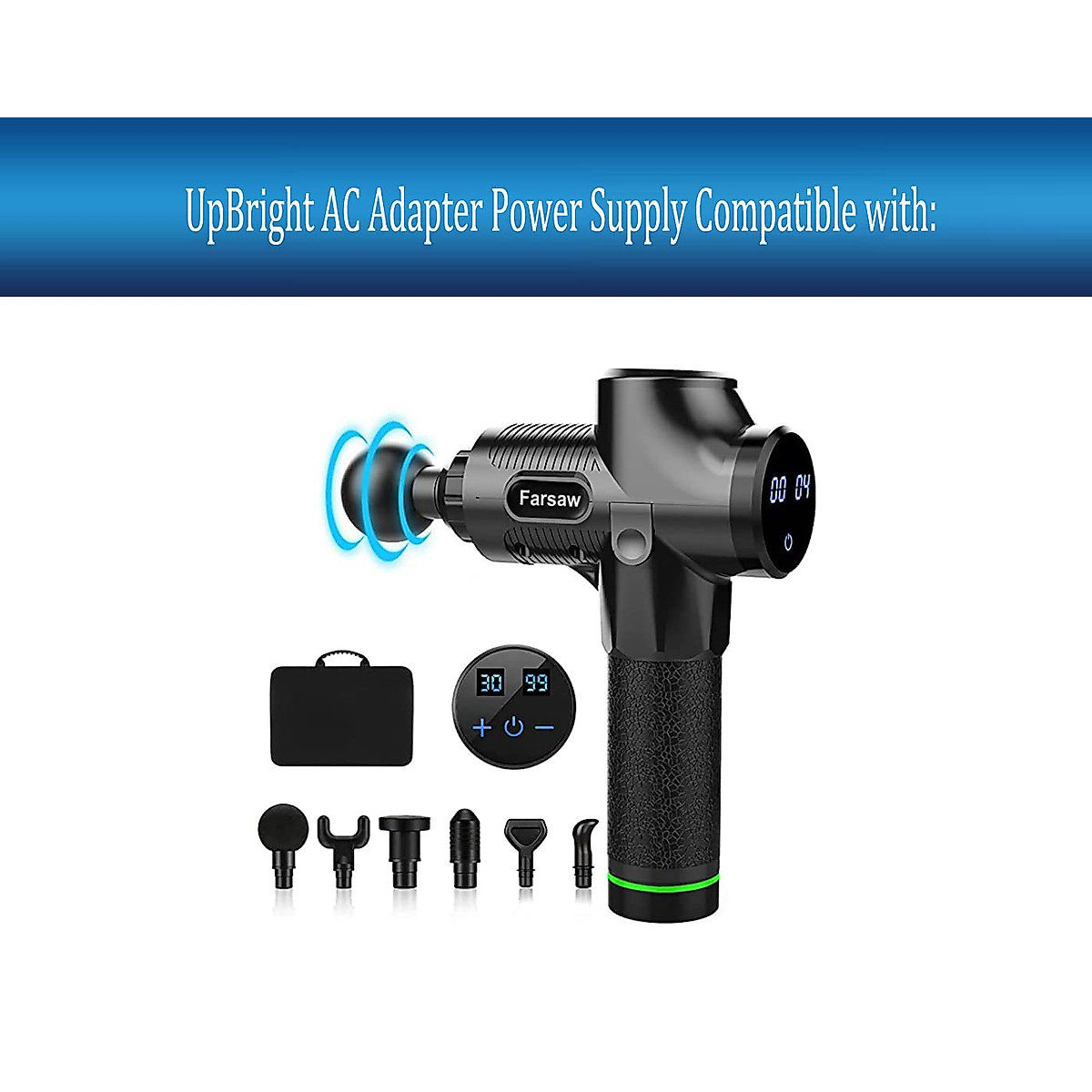 UpBright New Global 25.2V AC/DC Adapter Compatible with Farsaw Model 18650 Massage Gun Deep Tissue Percussion Massager DC in 25.2 V 1A 2500mAh Li-ion Battery Charger Power Supply Cord Cable Mains PSU