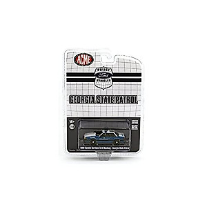 ModelToyCars Georgia State Patrol 1989 Ford Mustang SSP, Blue and White - Greenlight 51408 - 1/64 Scale Diecast Model Toy Car