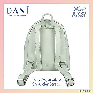 Danielle Nicole DANI Tom and Jerry Mini Backpack, Small Bookbag, Pale Green, 9 Inch