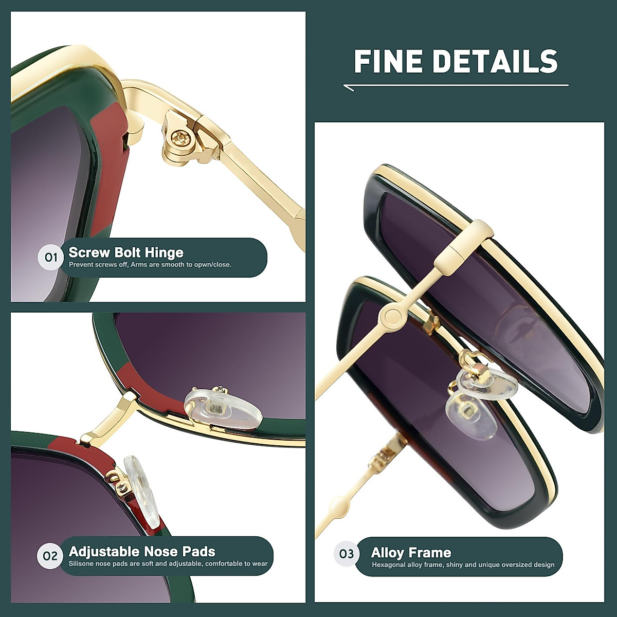 WOWSUN Oversized Big Fashion Sunglasses for Women Irregular Large Shades UV Protection