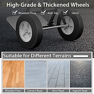 Nightcore Hand Truck 660 LBS Capacity, Heavy-Duty Dolly Cart w/P-Handle, All-Terrain Double Bearing Wheels, Foldable & Space-Saving Hand Cart for Home, Warehouse, Garage, Backyard (Black)