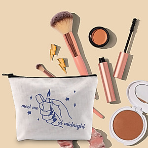 TOBGB Album Gift For Fan Singer Inspired Song Lyrics Zipper Cosmetic Bag Singer's Merchandise Music Lover Gift (Lighter Meet Me)
