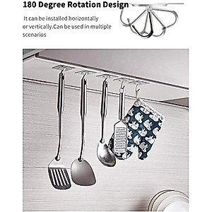 Ayssny Adhesive Hooks Wall Hooks for Hanging, Transparent Utility Hooks Sticky Hooks 44 lb/ 20 kg(Max), Waterproof Reusable Seamless Hooks for Bathroom & Kitchen