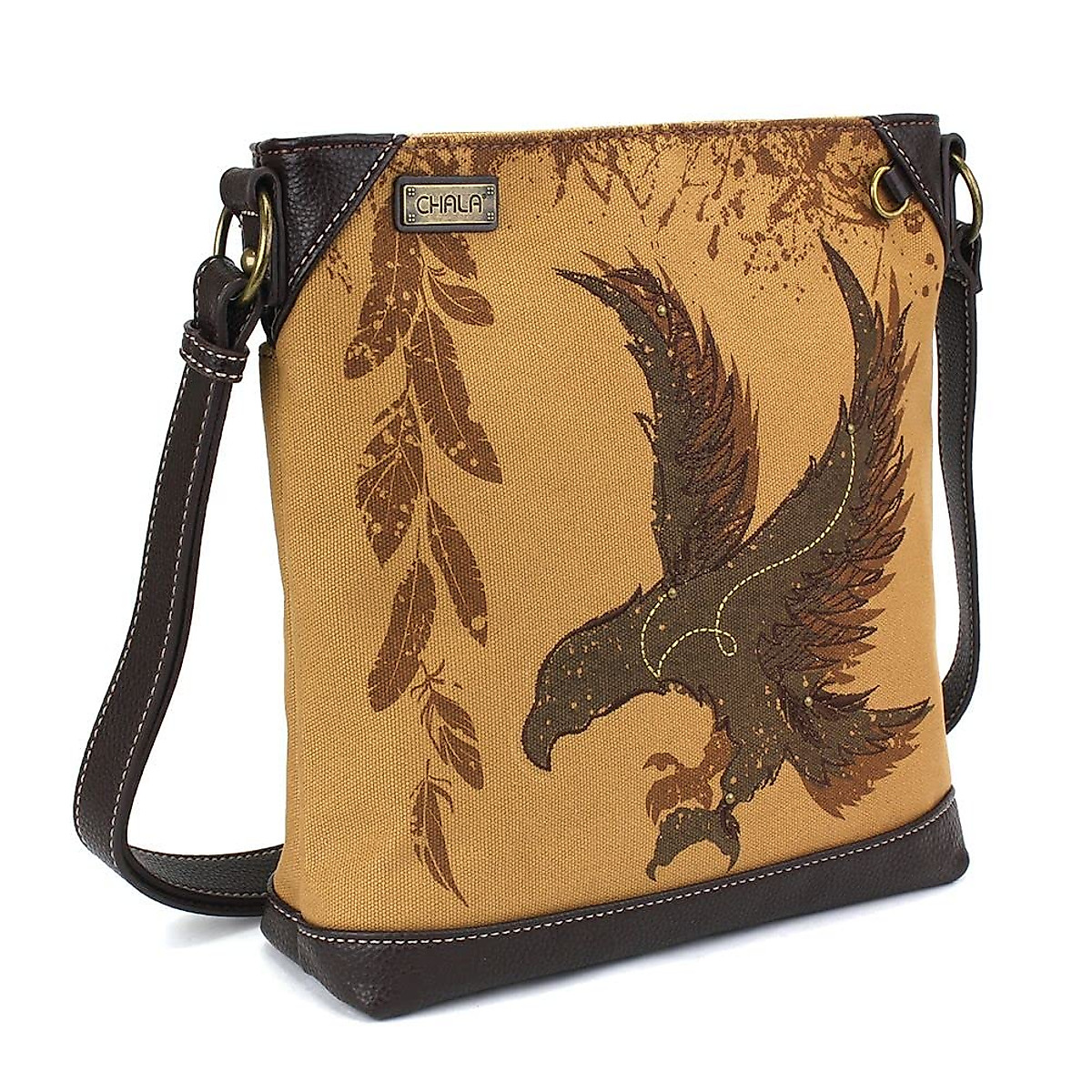 Chala Handbags Eagle Safari Canvas Crossbody Bag Purse