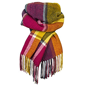 Loritta Womens Scarf Fashion Long Plaid Shawls Wraps Big Grid Winter Warm Lattice Large Scarves Gifts,Color Lattice