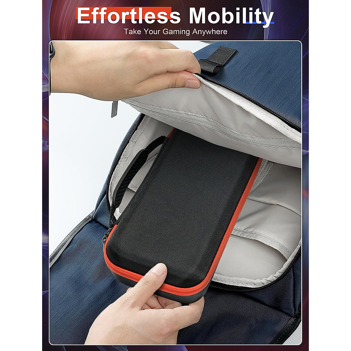 Lersyco Carrying Case for Rog Ally, Rog Ally handheld Case with Hard Shell, Black Rog Ally Carry Bag for Buttons/Joysticks Protection, Protective Travel Case