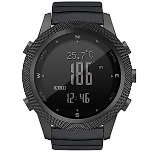 Military Watches with Compass for Men Tactical Watch Outdoor Sports Watches for Men Hiking Digital Wrist Watch with Barometer,Altimeter,Step Counter